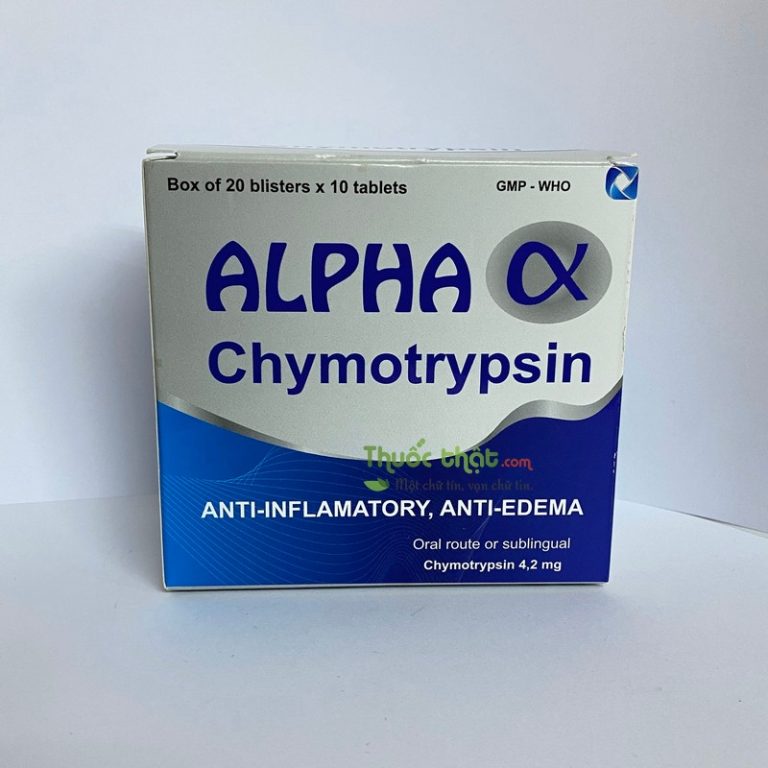 Alpha Chymotrypsin - Hộp 20 Vỉ 10 Viên