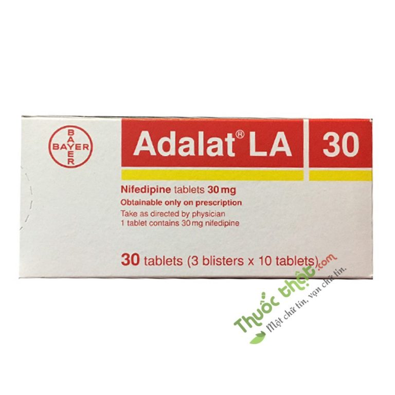 Thuốc Adalat LA 30Mg - Điều Trị Bệnh Tăng Huyết áp, đau Thắt Ngực