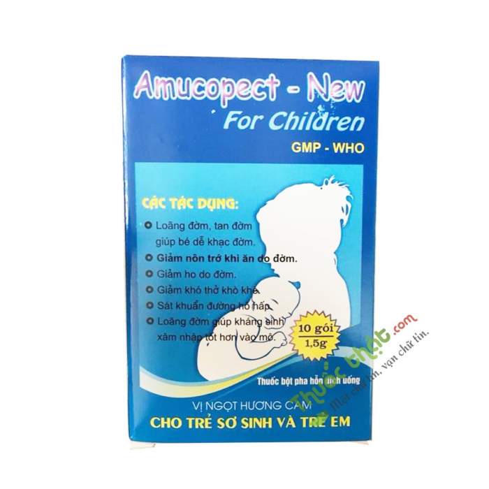 Thuốc Bột Pha Hỗn Dịch Uống Amucopect New - Long đờm