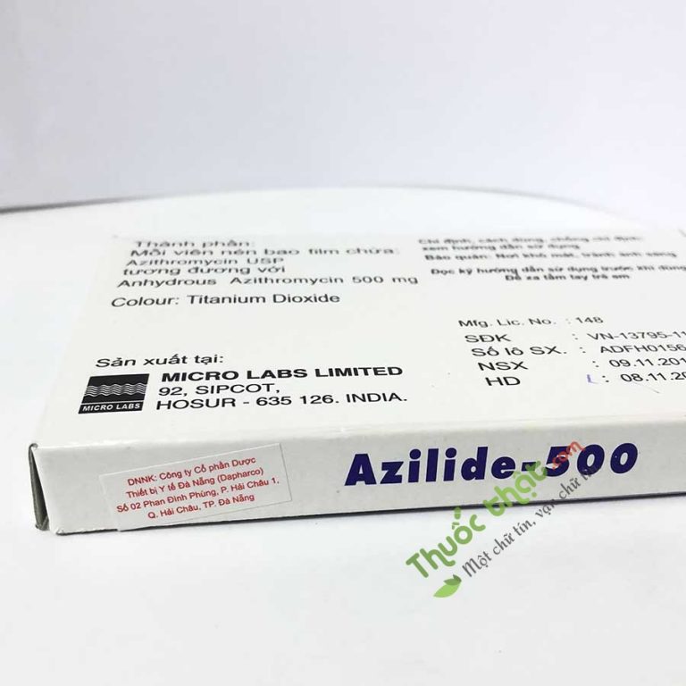 Azilide 500mg - Thuốc điều Trị Nhiễm Trùng