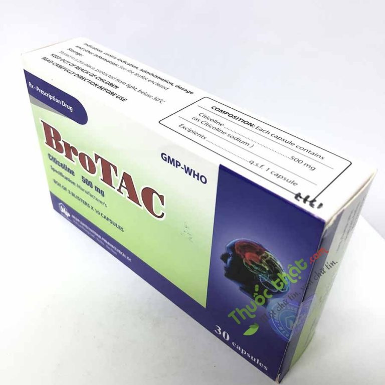 Thuốc Brotac 500 Mg - Điều Trị Các Bệnh Về Não Bộ, Thần Kinh