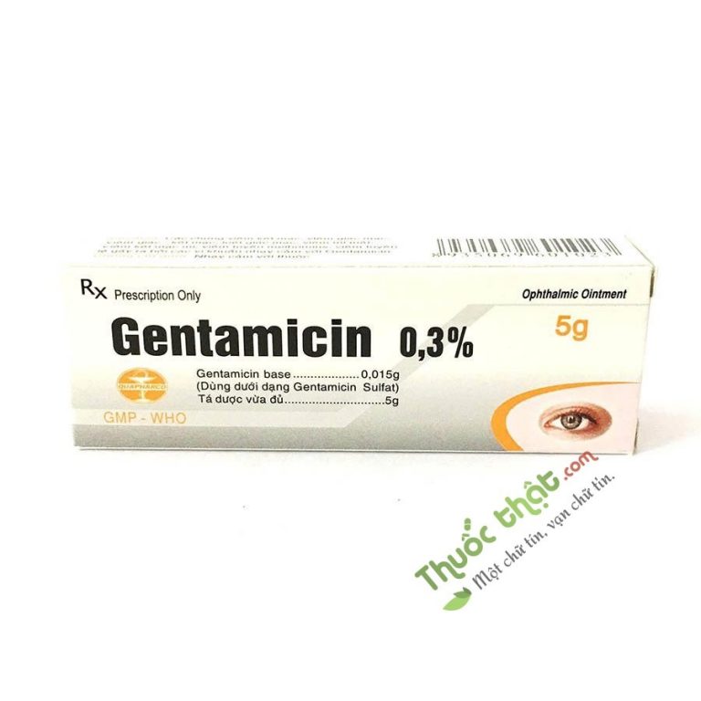 Thuốc Gentamicin 0.3% 5g - điều Trị Mụn Nhọt Mủ Mụn Ngoài Da