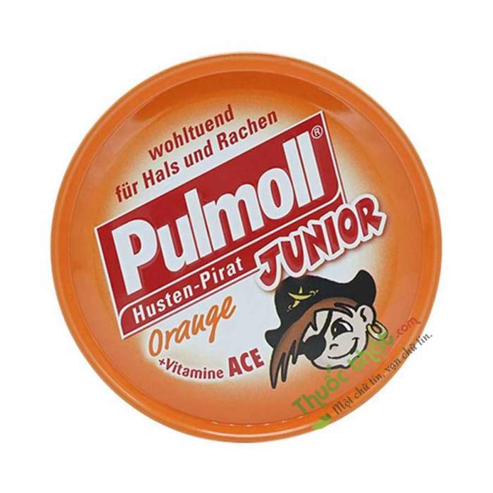 Pulmoll Junior Orange - Kẹo Ngậm Ho Không Đường Cho Trẻ Em (Vị Cam) - 50G