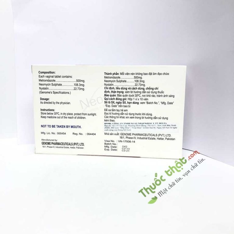 Neometin 10 Viên - Điều Trị Nhiễm Khuẩn, Nhiễm Nấm âm đạo