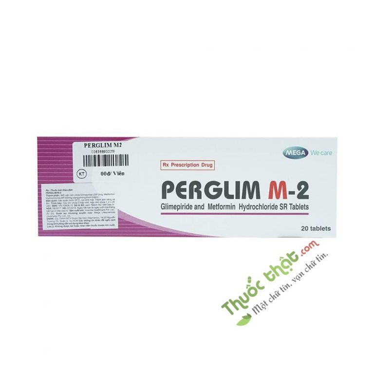 Perglim M-2 - Hộp 20 Viên - Thuốc điều Trị Bệnh Tiểu đường Type II