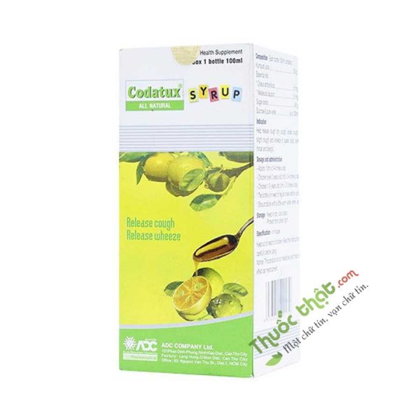 Codatux Syrup - Siro Giảm Ho - Hộp 1 Chai 100ml