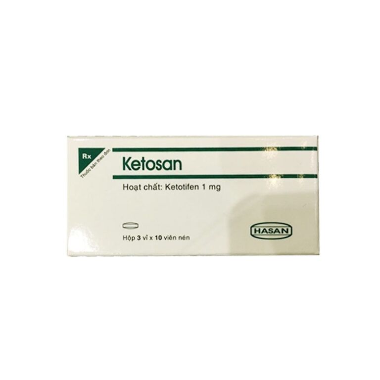 Thuốc Ketosan 1mg - Phòng Bệnh Hen Phế Quản, điêu Trị Dị ứng