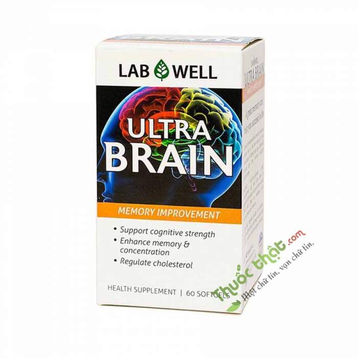Ultra Brain Lab Well - Viên Uống Cải Thiện Trí Nhớ - 60 Viên