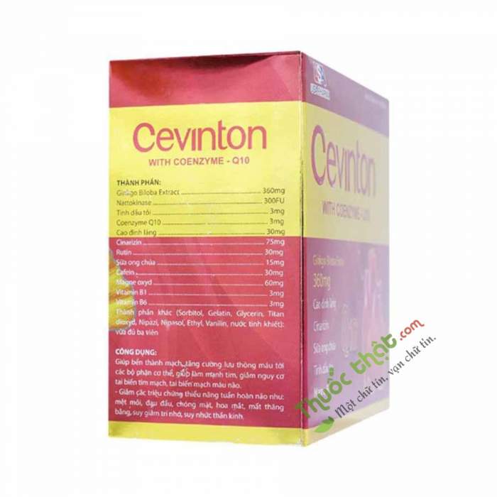 Cevinton With Coenzyme - Q10 Us Pharma - Viên Uống Hoạt Huyết, Bổ Não