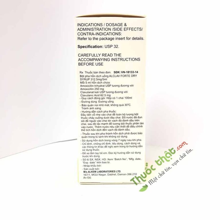 Thuốc Alclav Forte Dry Syrup 312.5mg/5ml