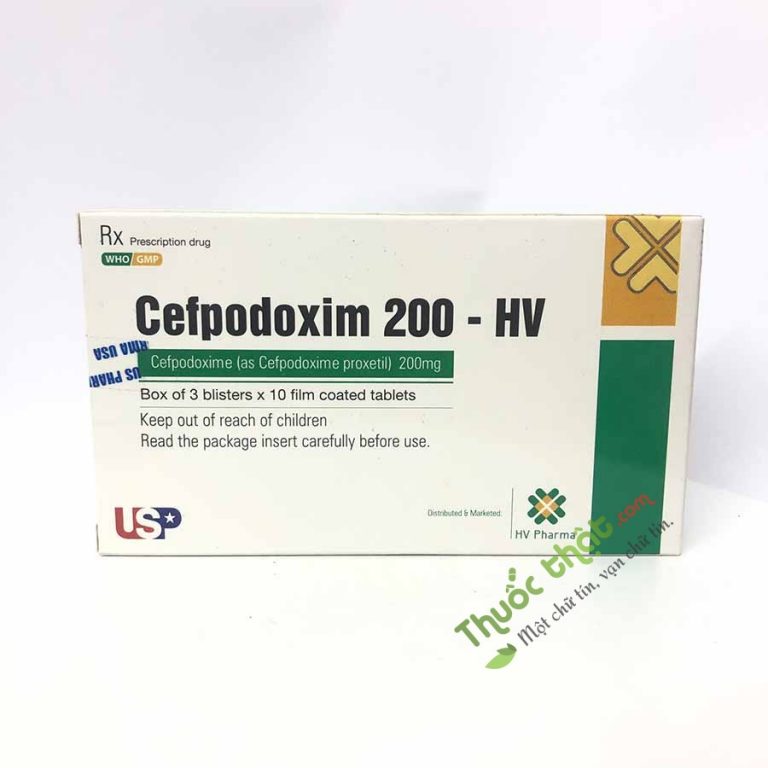 Cefpodoxim 200 HV - Thuốc điều Trị Nhiễm Khuẩn