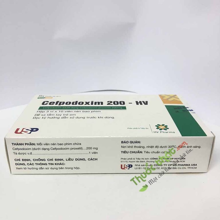 Cefpodoxim 200 HV - Thuốc điều Trị Nhiễm Khuẩn
