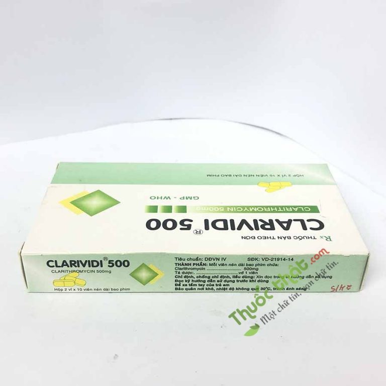 Clarividi 500mg - Hộp 20 Viên - Điều Trị Nhiễm Khuẩn