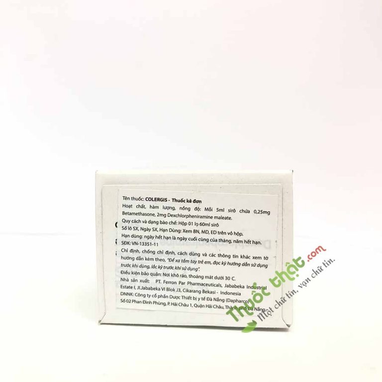 Thuốc Colergis 60 Ml(siro) - Điều Trị Dị ứng, Hen Phế Quản Mạn, Một Số ...