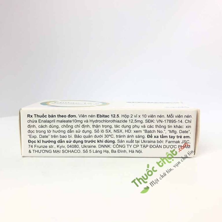 Thuốc Ebitac 12.5 - Điều Trị Bệnh Tim Mạch