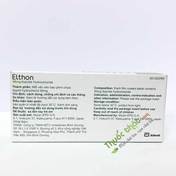THUỐC ELTHON 50 MG - Chữa Trị Các Triệu Chứng Của Viêm Dạ Dày
