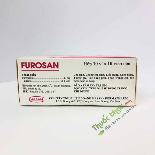 THUỐC FUROSAN Hộp 10 Vỉ - Điều Trị Bệnh Tim Mạch