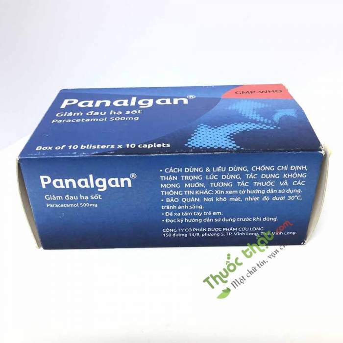 Thuốc PANALGAN-trị Cảm Cúm,giảm đau Hạ Sốt - Hộp 10 Vỉ, 12 Vỉ, 50 Vỉ X ...