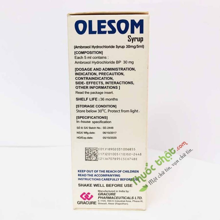 Thuốc Olesom 30mg/5ml - Điều Trị Viêm Khí Phế Quản