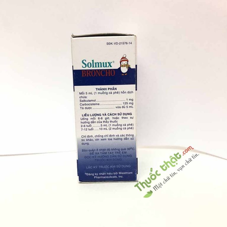 Thuốc Solmux Broncho 60 Ml - Loãng đờm, Giãn Phế Quản