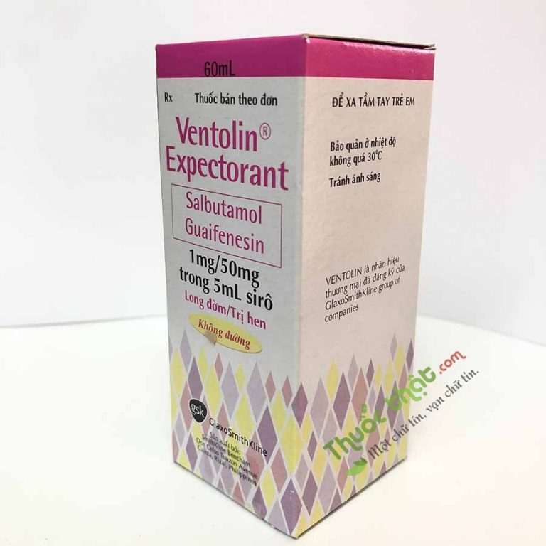 Thuốc Ventolin Expectorant 60 Ml Syrup - Điều Trị Viêm Phế Quản, Hen ...