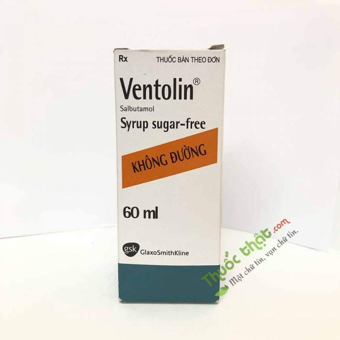 Thuốc Ventolin Syrup Không đường 60 Ml- Điều Trị Hen Phế Quản, Viêm Phế ...