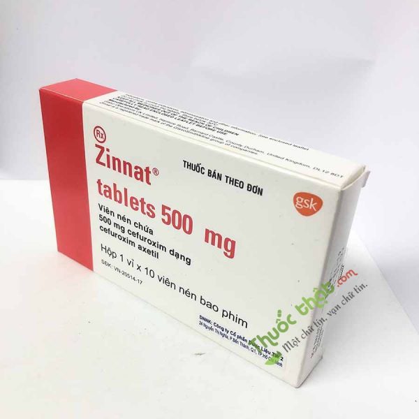 Zinnat Tablets 500mg - Hộp 10 Viên - Kháng Sinh Kháng Khuẩn