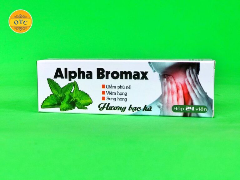 Alpha Bromax Hộp 24 Viên – Viên Ngậm Hương Bạc Hà