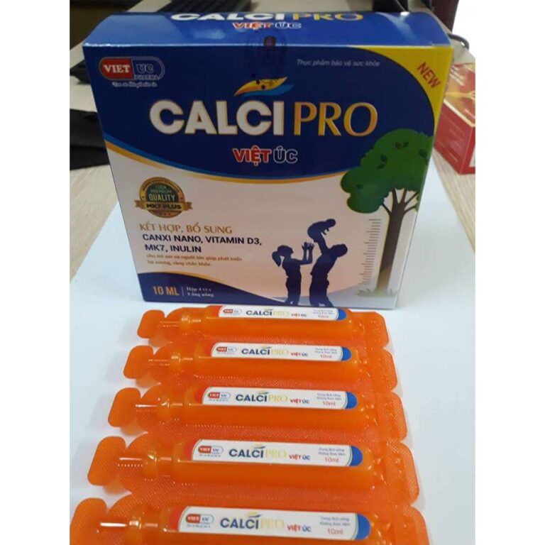 Calci Pro Hộp 20 ống - Thức Uống Bổ Sung Canxi Nano, Vitamin D3, MK7, Inulin