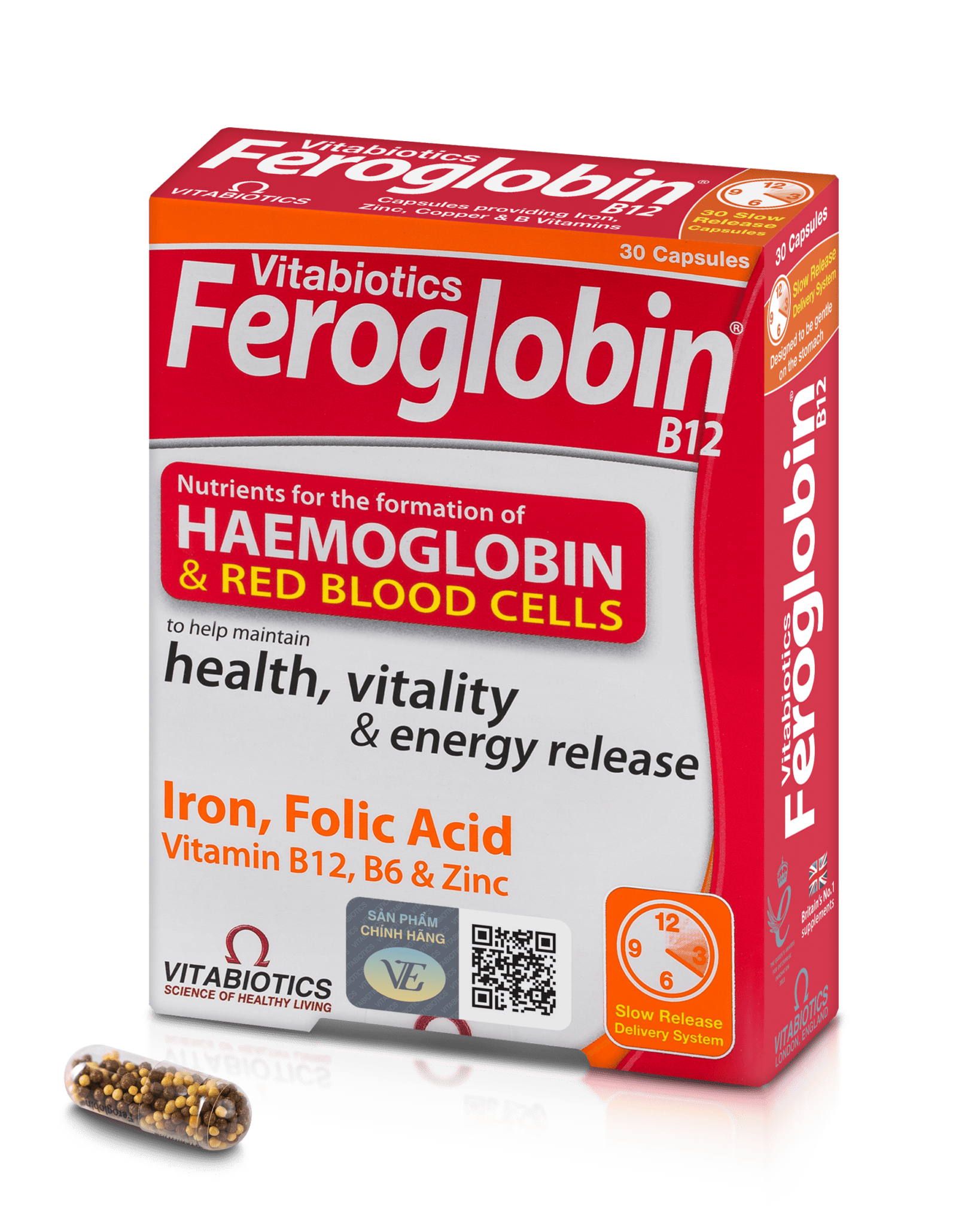 Feroglobin Haemoglobin - Viên Uống Bổ Máu - Hộp 30 Viên