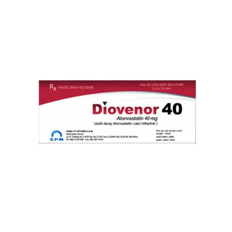 Diovenor 40 Hộp 30 Viên - Giảm Triệu Chứng Tăng Cholesterol Máu